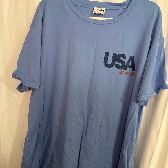 ARULA | Tops | Arula Blue Usa Graphic Womens Tee | Poshmark